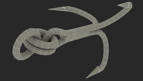 Stainless Steel Fishing Hook 3D model - TurboSquid 1753333