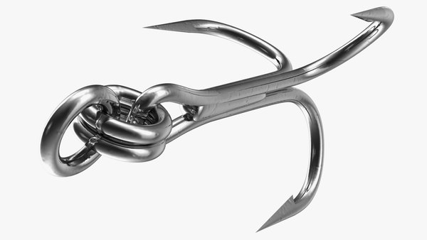 Stainless Steel Fishing Hook 3D model - TurboSquid 1753333