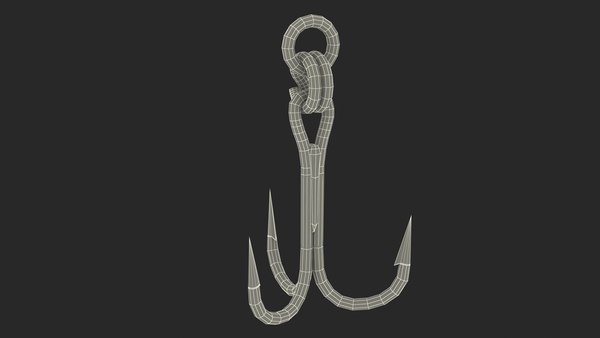 Stainless Steel Fishing Hook 3D model - TurboSquid 1753333