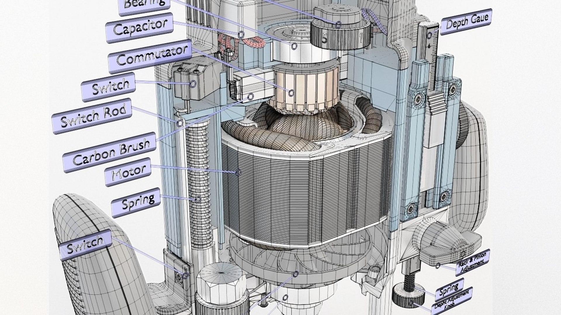 Wood Router Model - TurboSquid 1529538