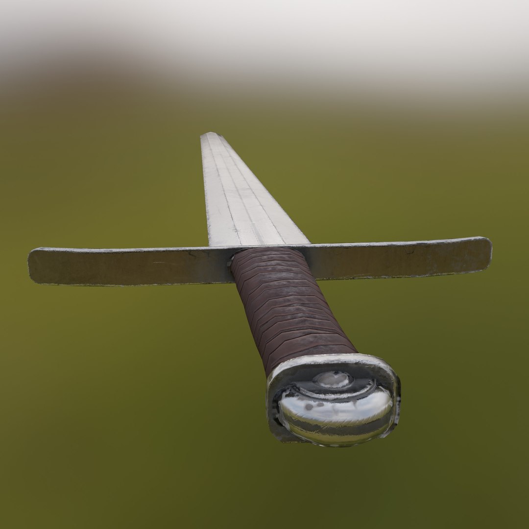 Long straight sword 3D model - TurboSquid 1504416
