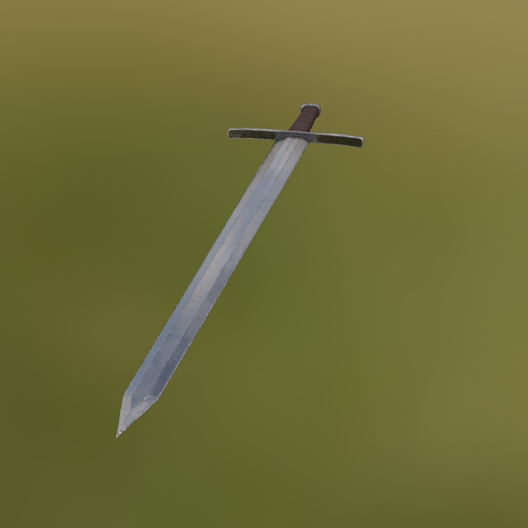 Long straight sword 3D model - TurboSquid 1504416