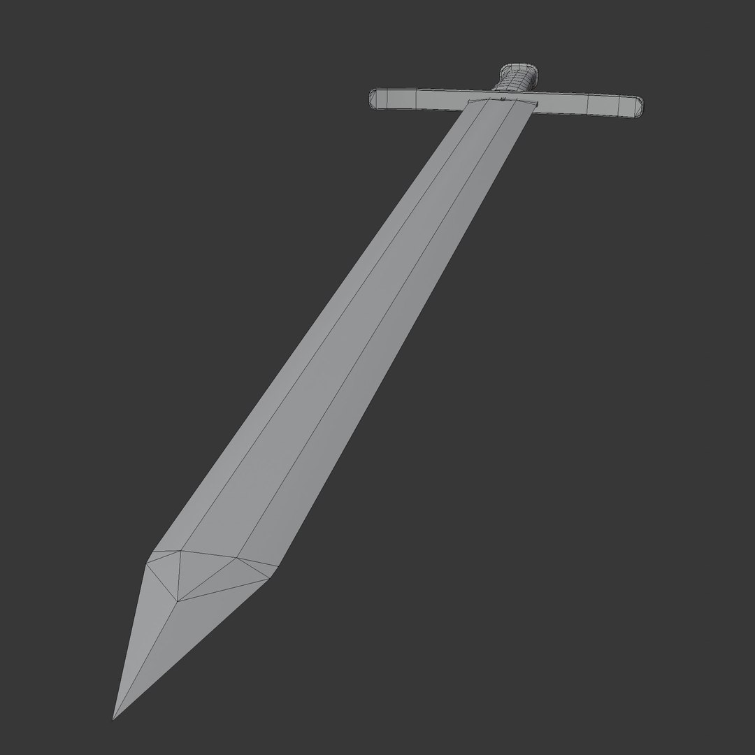 Long straight sword 3D model - TurboSquid 1504416