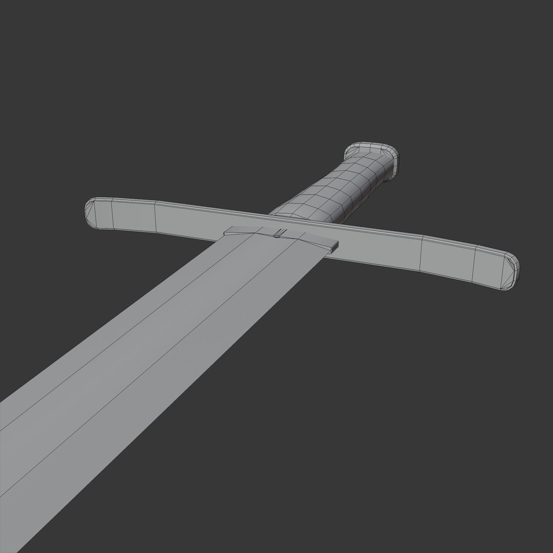 Long straight sword 3D model - TurboSquid 1504416