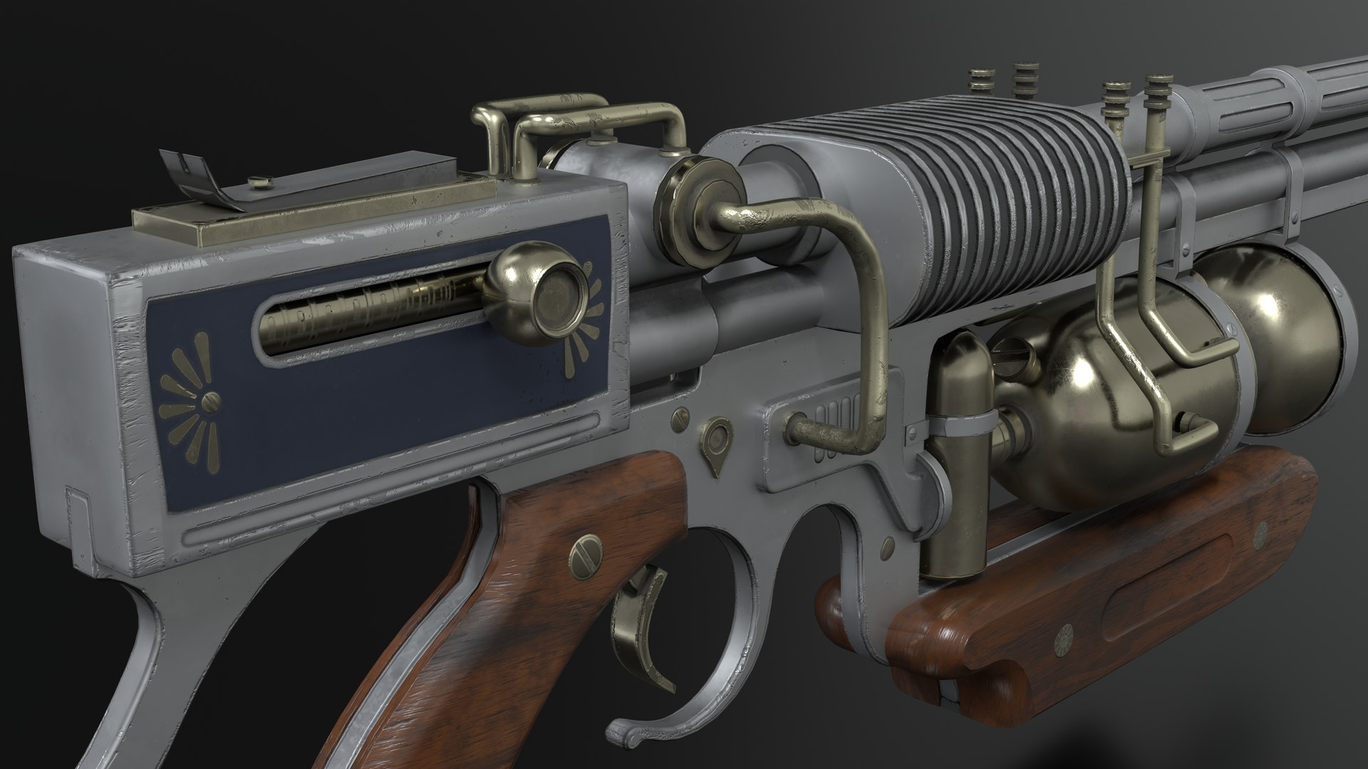 Steampunk Rifle 3D Model - TurboSquid 2355049