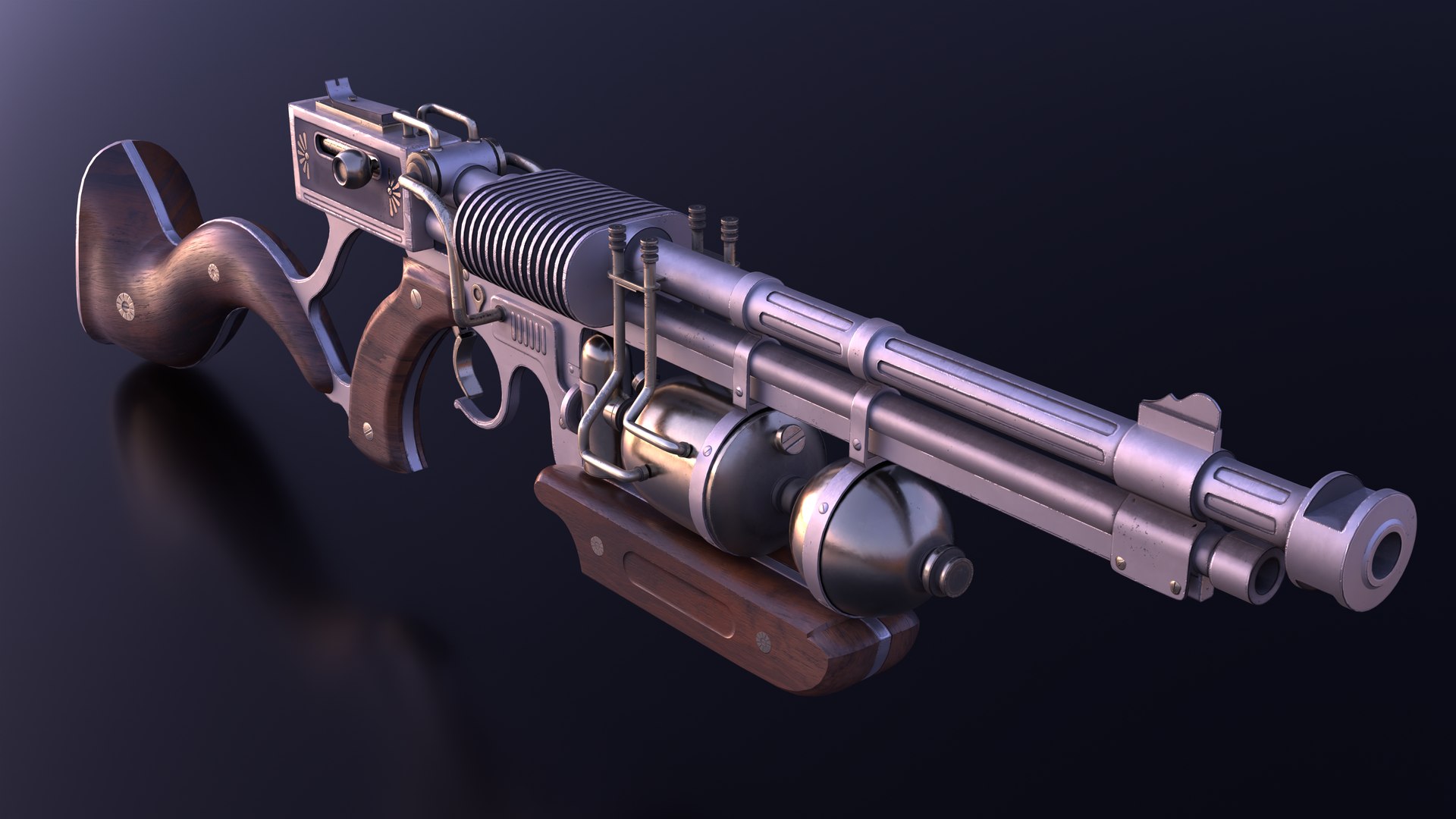 Steampunk Rifle 3D Model - TurboSquid 2355049