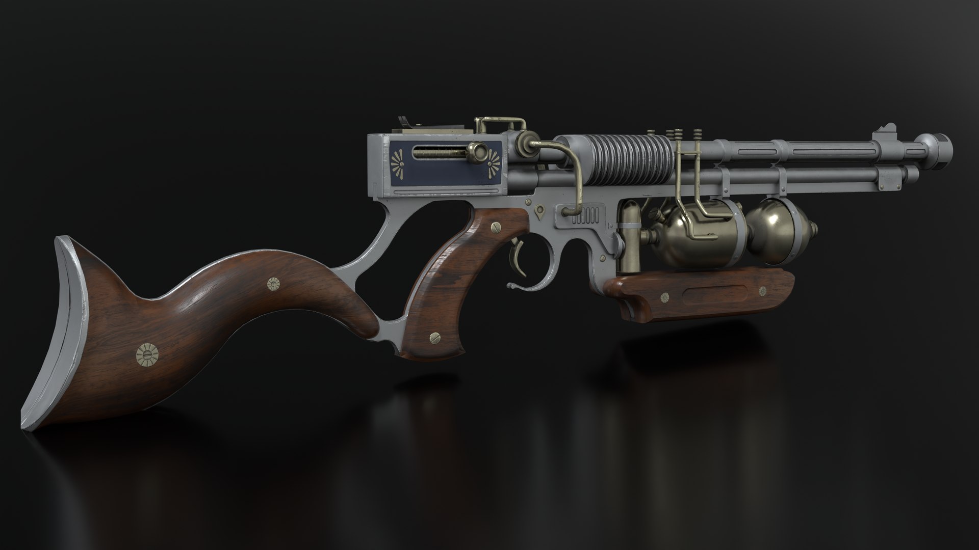 Steampunk Rifle 3D Model - TurboSquid 2355049