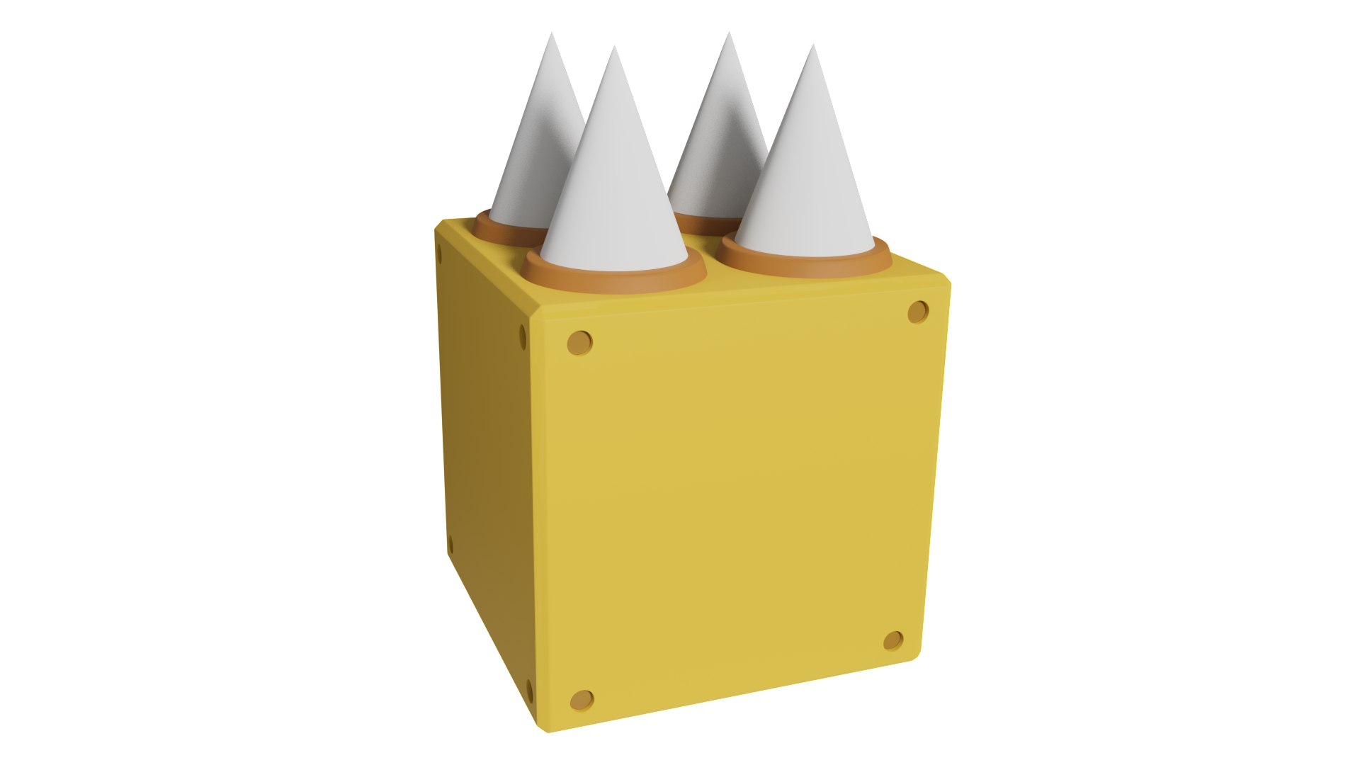 3D Spiked Empty Block - Mario - TurboSquid 2209773