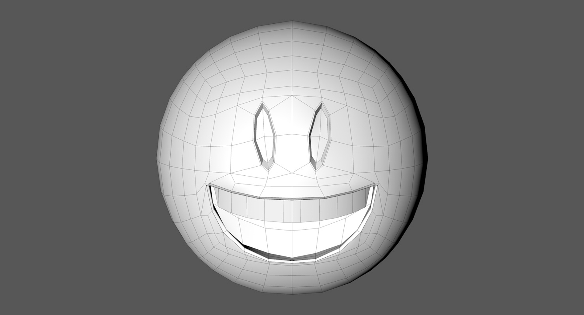 Emoji grinning face big 3D - TurboSquid 1403617