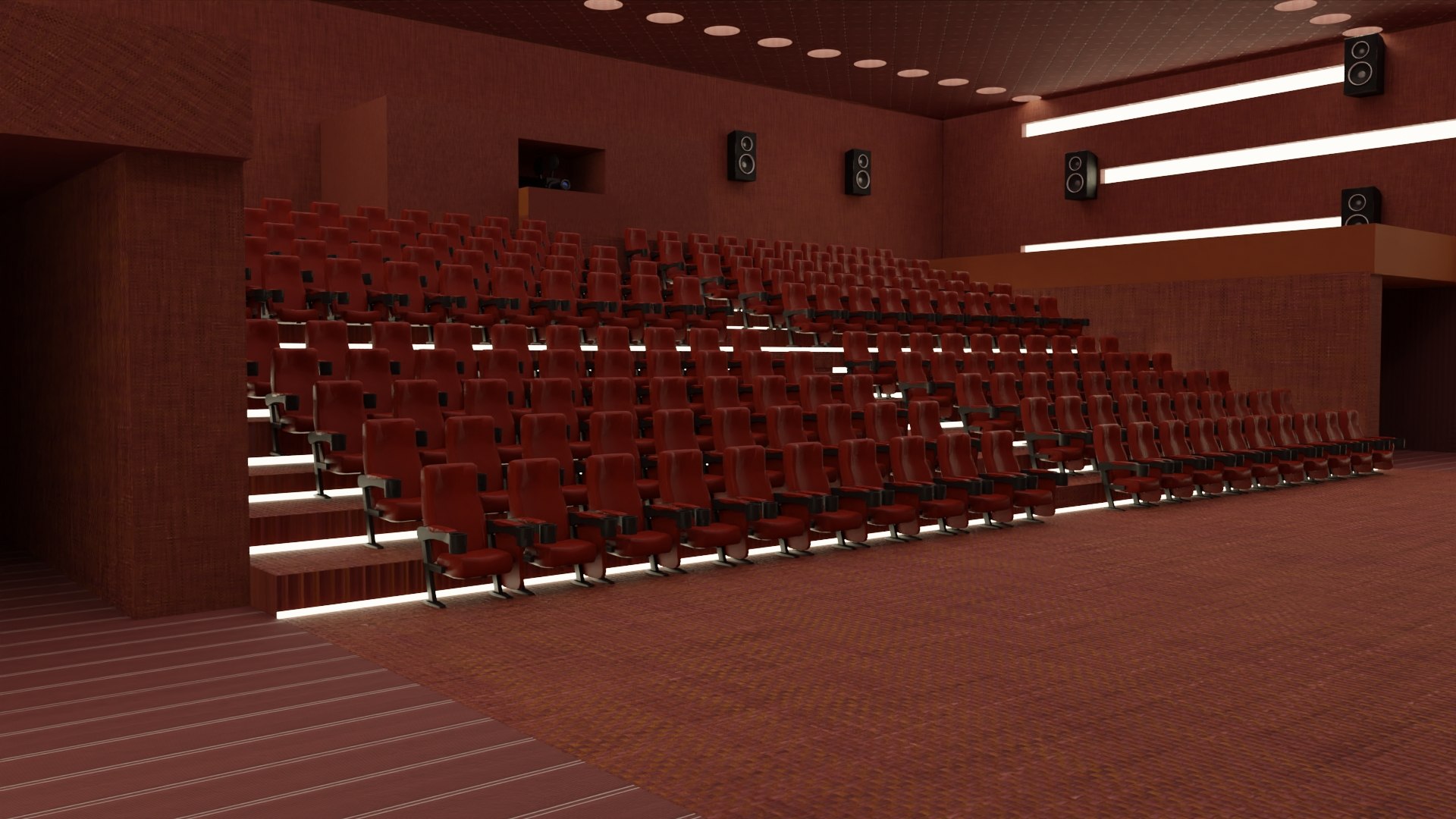3D Movie Theater Model - TurboSquid 1723681