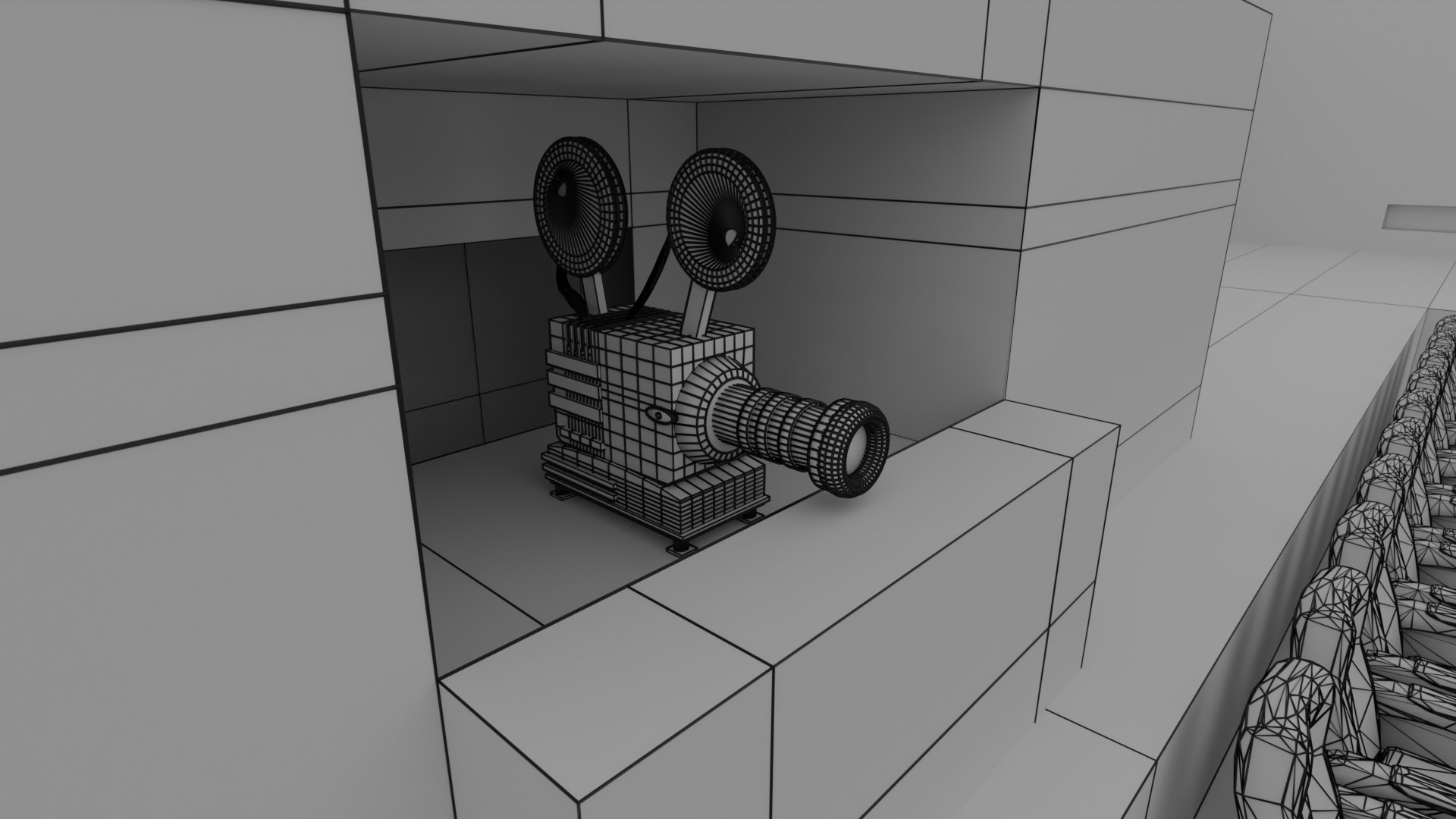 3D Movie Theater Model - TurboSquid 1723681