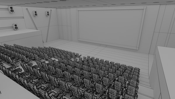 3D Movie Theater model - TurboSquid 1723681