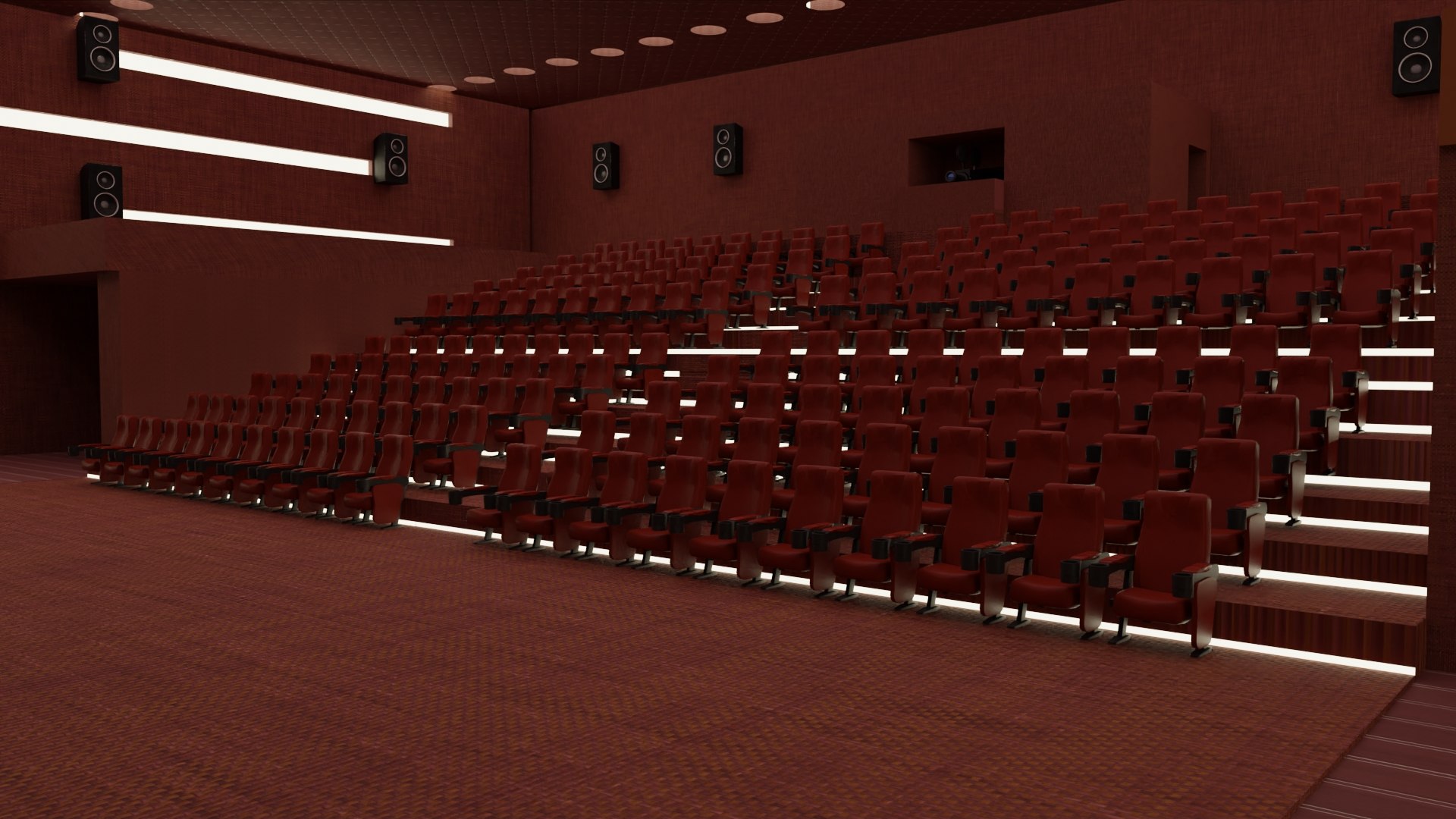 3D Movie Theater Model - TurboSquid 1723681