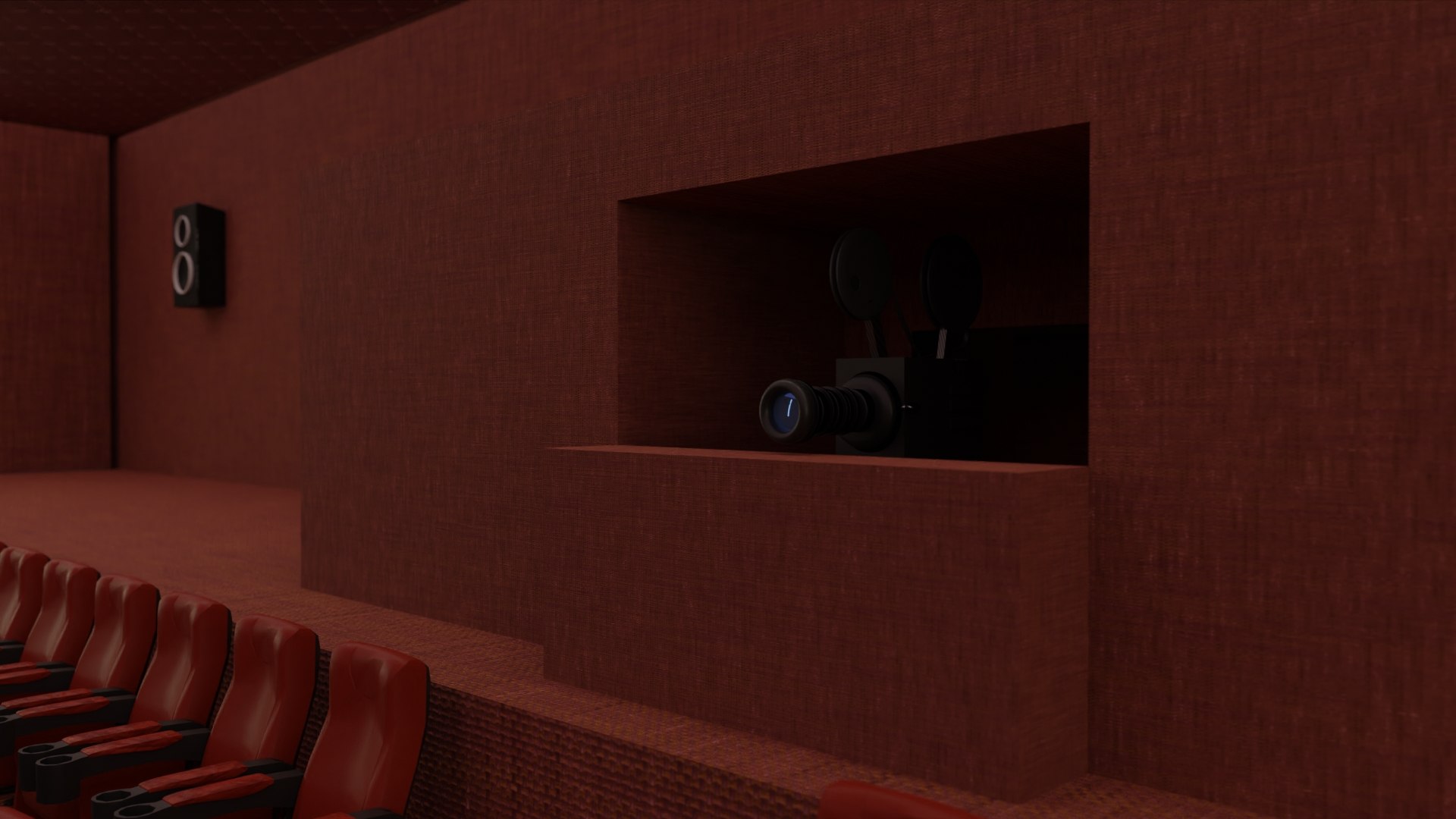 3D Movie Theater Model - TurboSquid 1723681