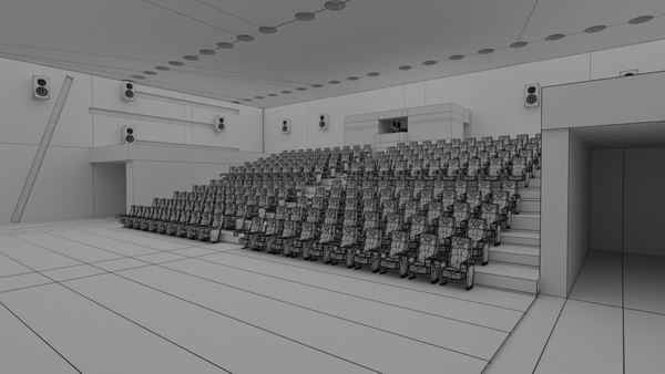 3D Movie Theater model - TurboSquid 1723681