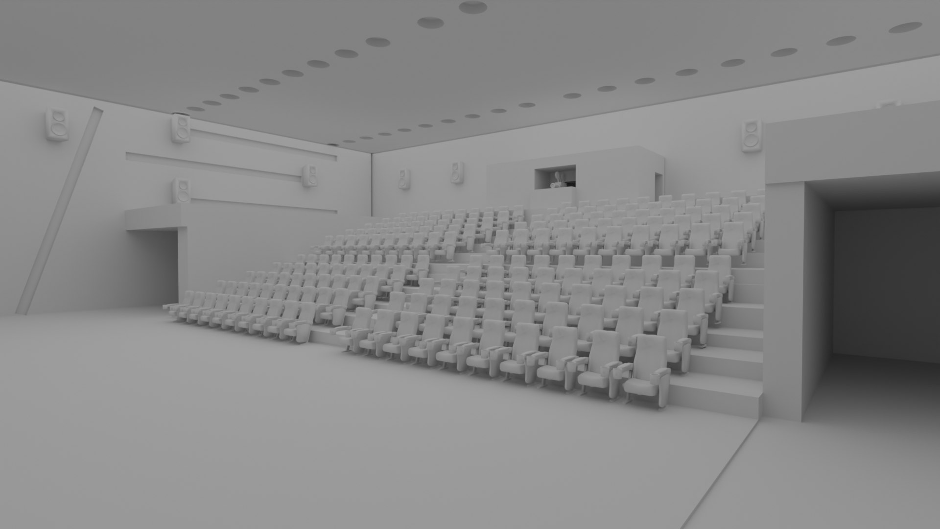 3D Movie Theater Model - TurboSquid 1723681
