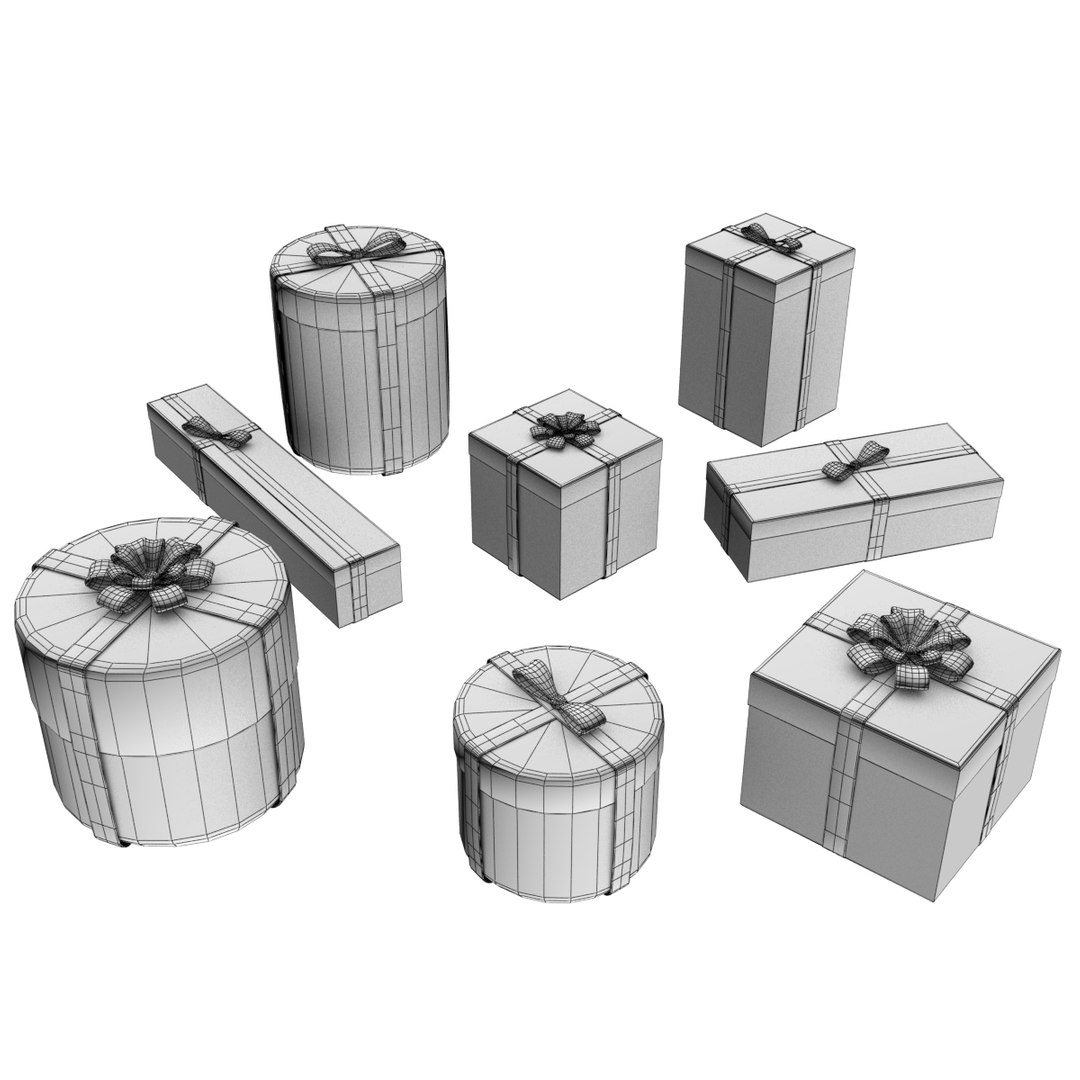 Gift boxes 3D model - TurboSquid 1353673