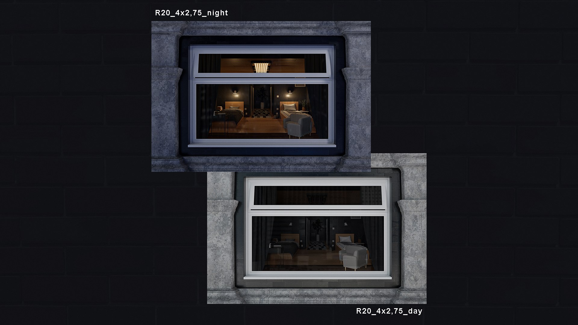 3D Parallax Room Pack One Click Interiors 2020 KPACK Windows Model ...