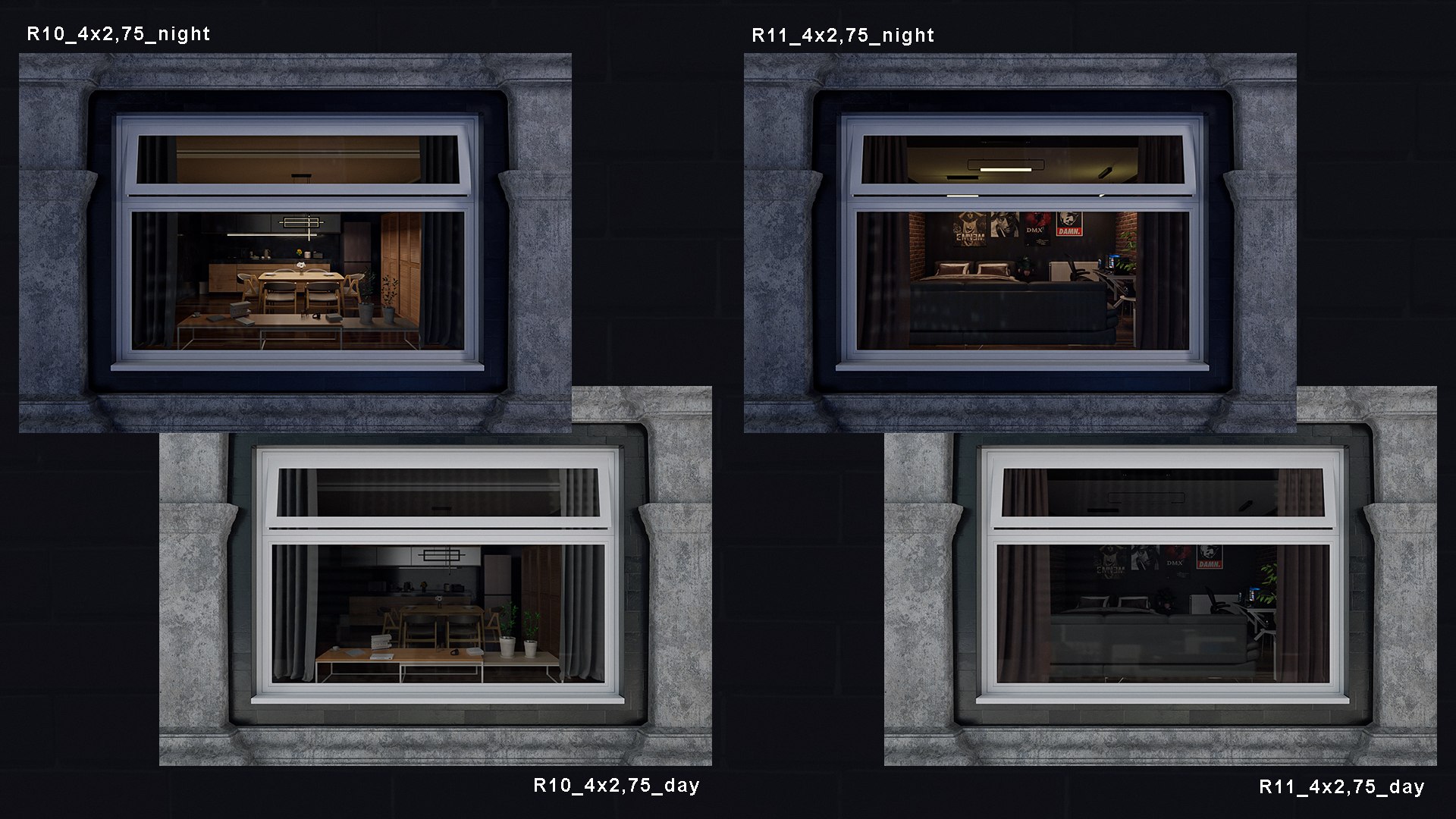 3D Parallax Room Pack One Click Interiors 2020 KPACK Windows Model ...