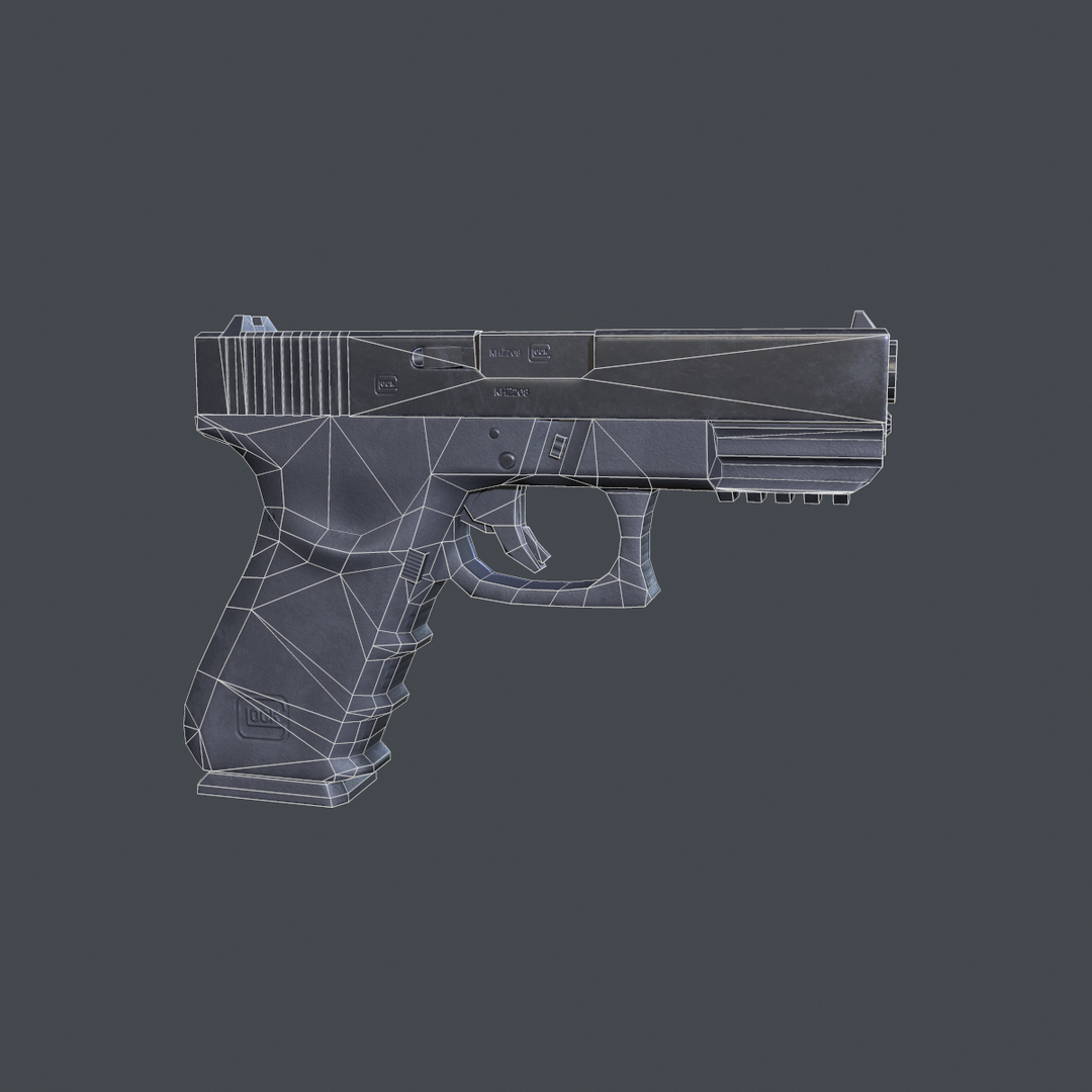3d model of gun glock 21