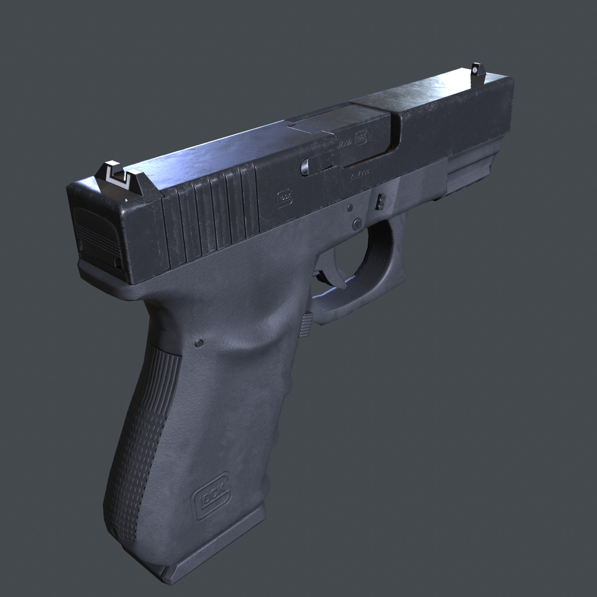 3d model of gun glock 21