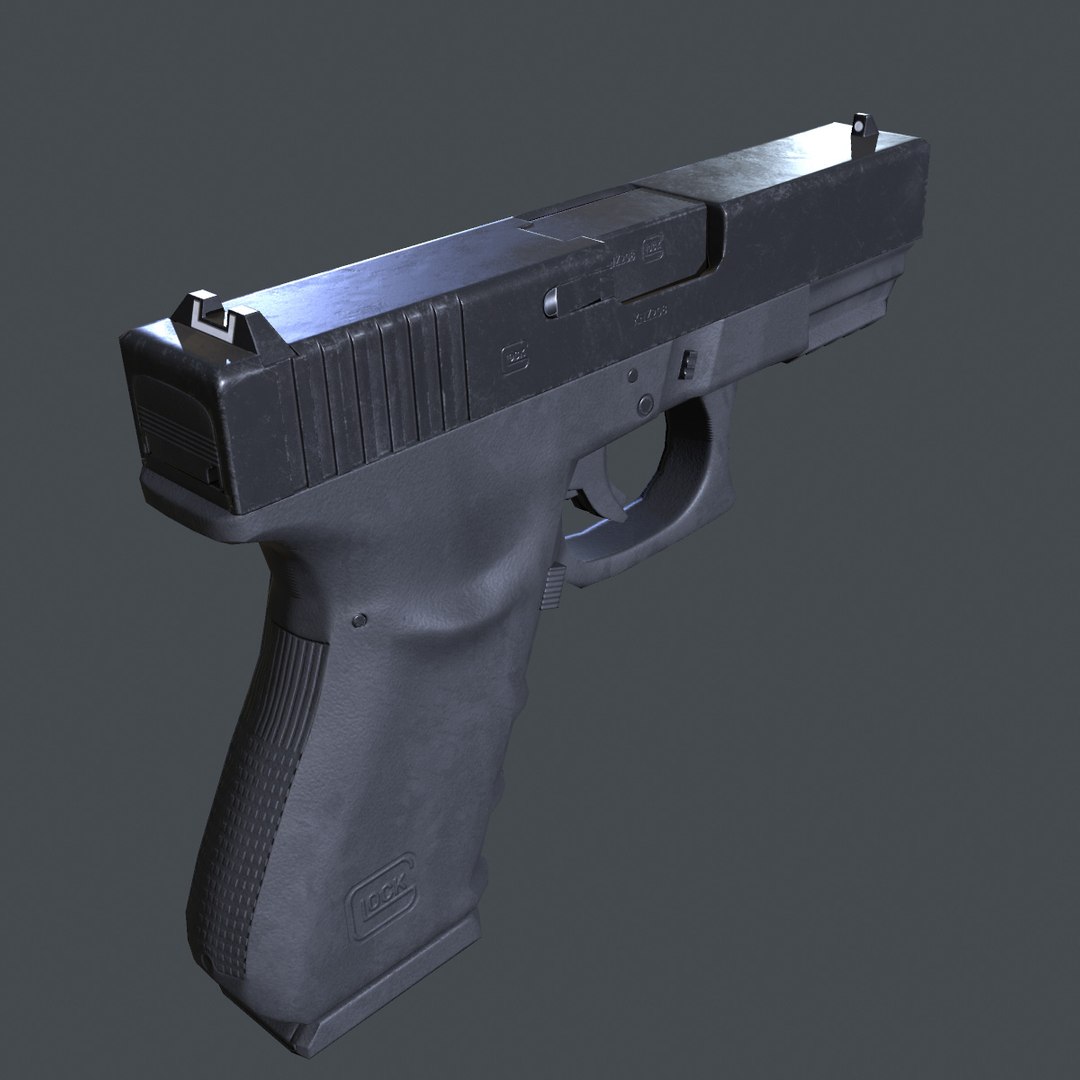 3d model of gun glock 21