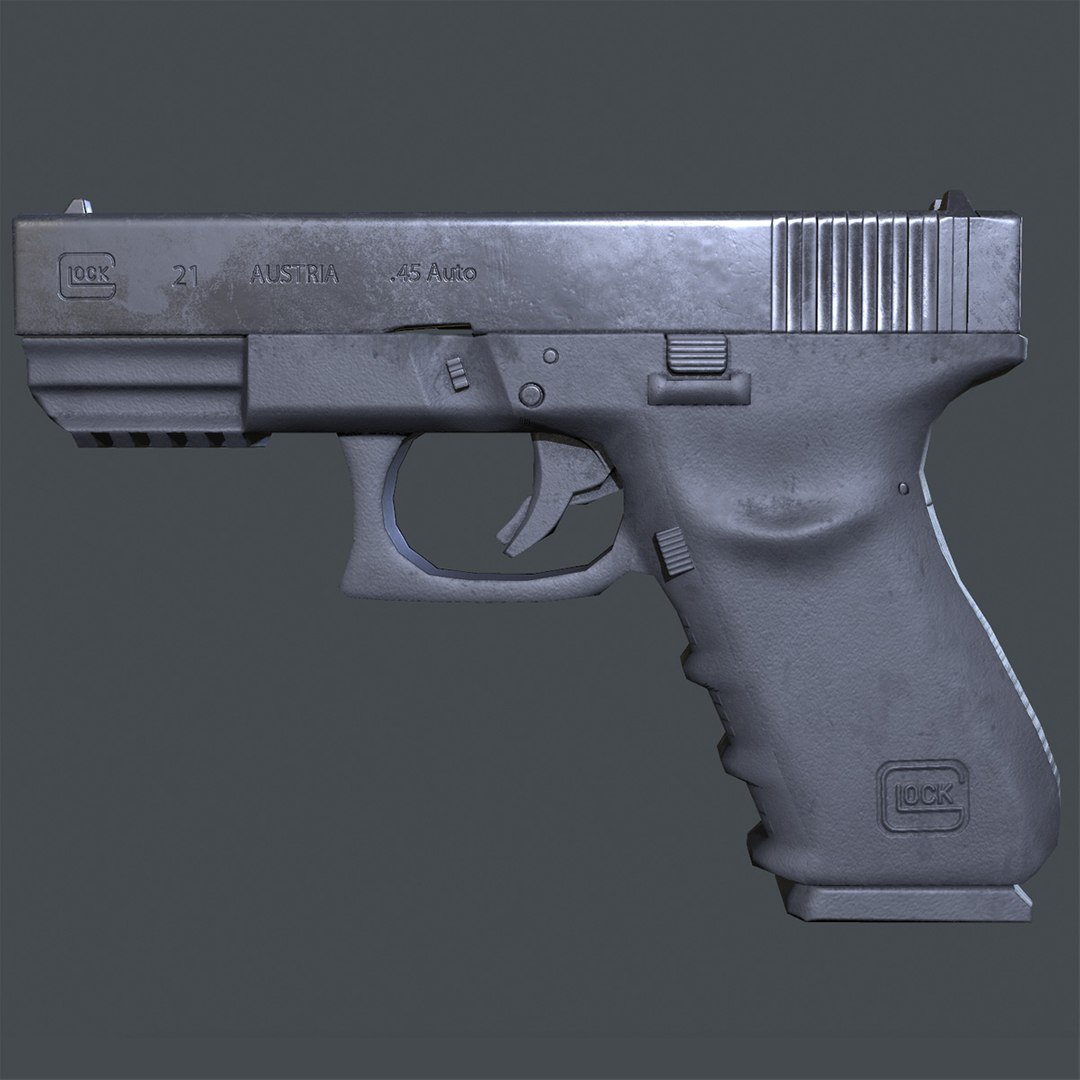 3d model of gun glock 21