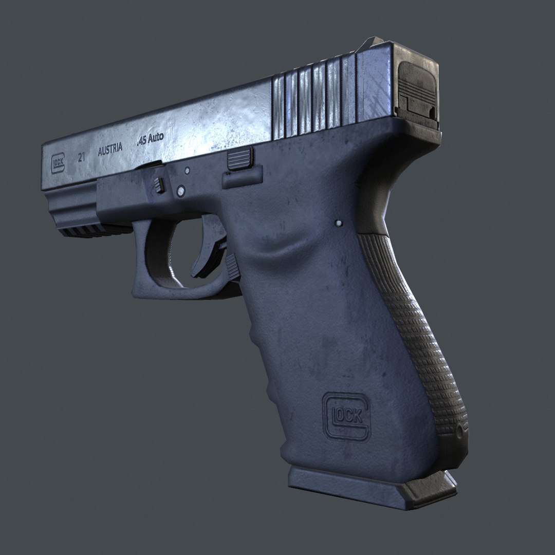 3d model of gun glock 21