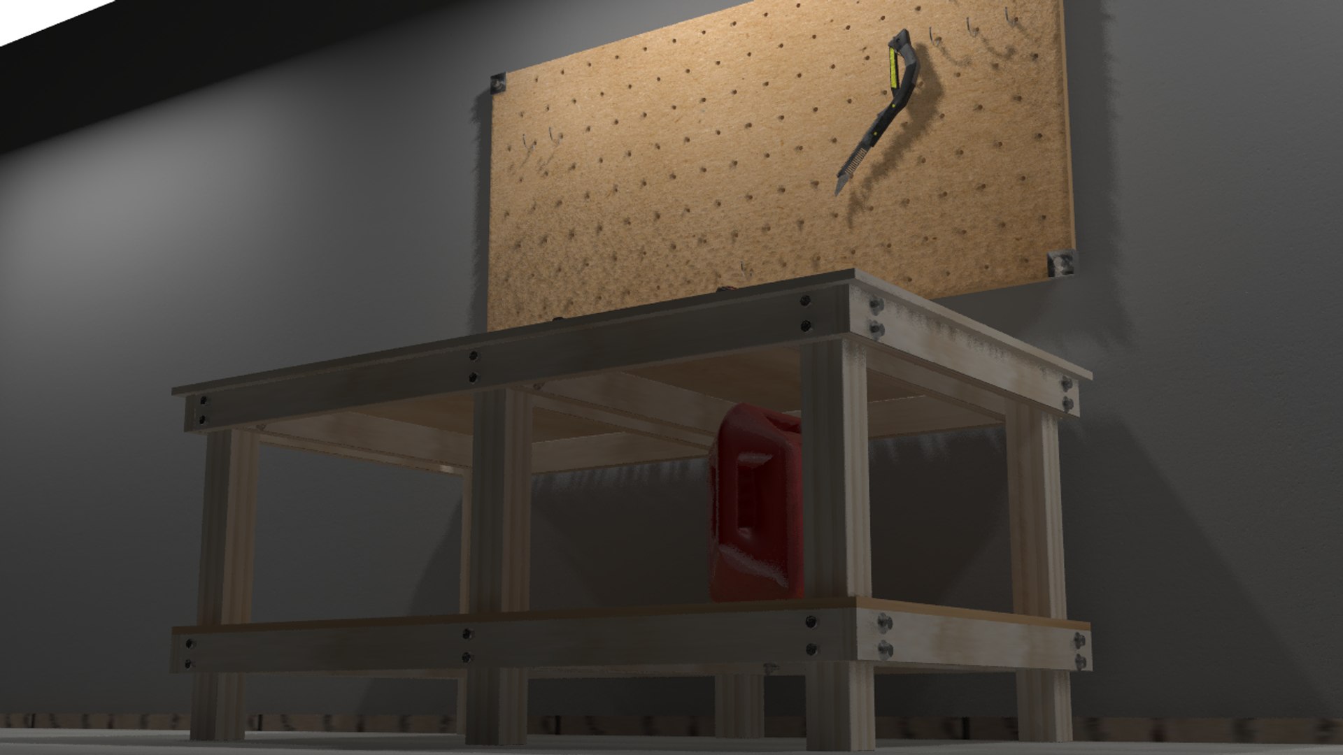 Shop Table Wood Peg 3D - TurboSquid 1446218