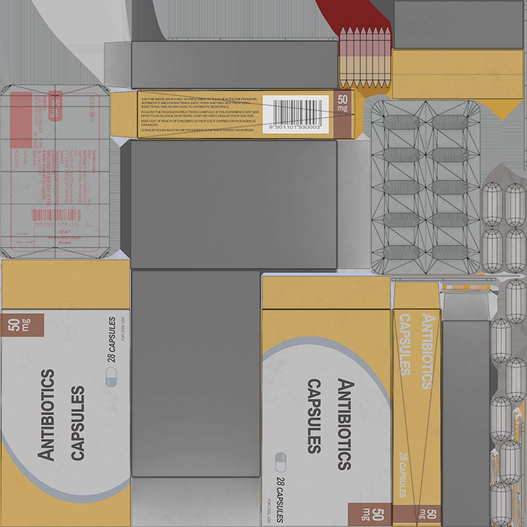 3D AntibioticCapsulesBox - TurboSquid 2326421