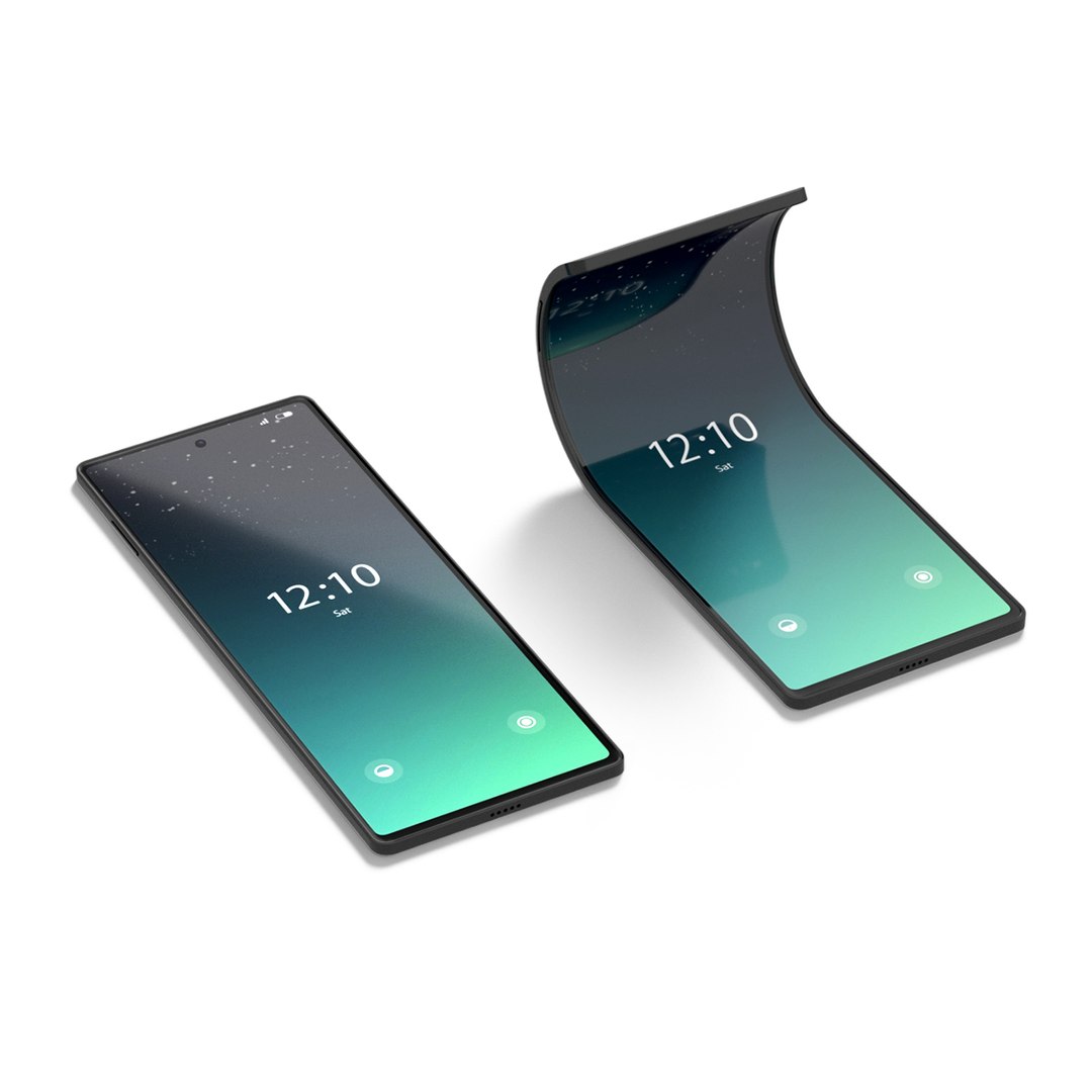 Animated Flexible Phone - Twisted Smartphone With Cyclic Animation Of ...