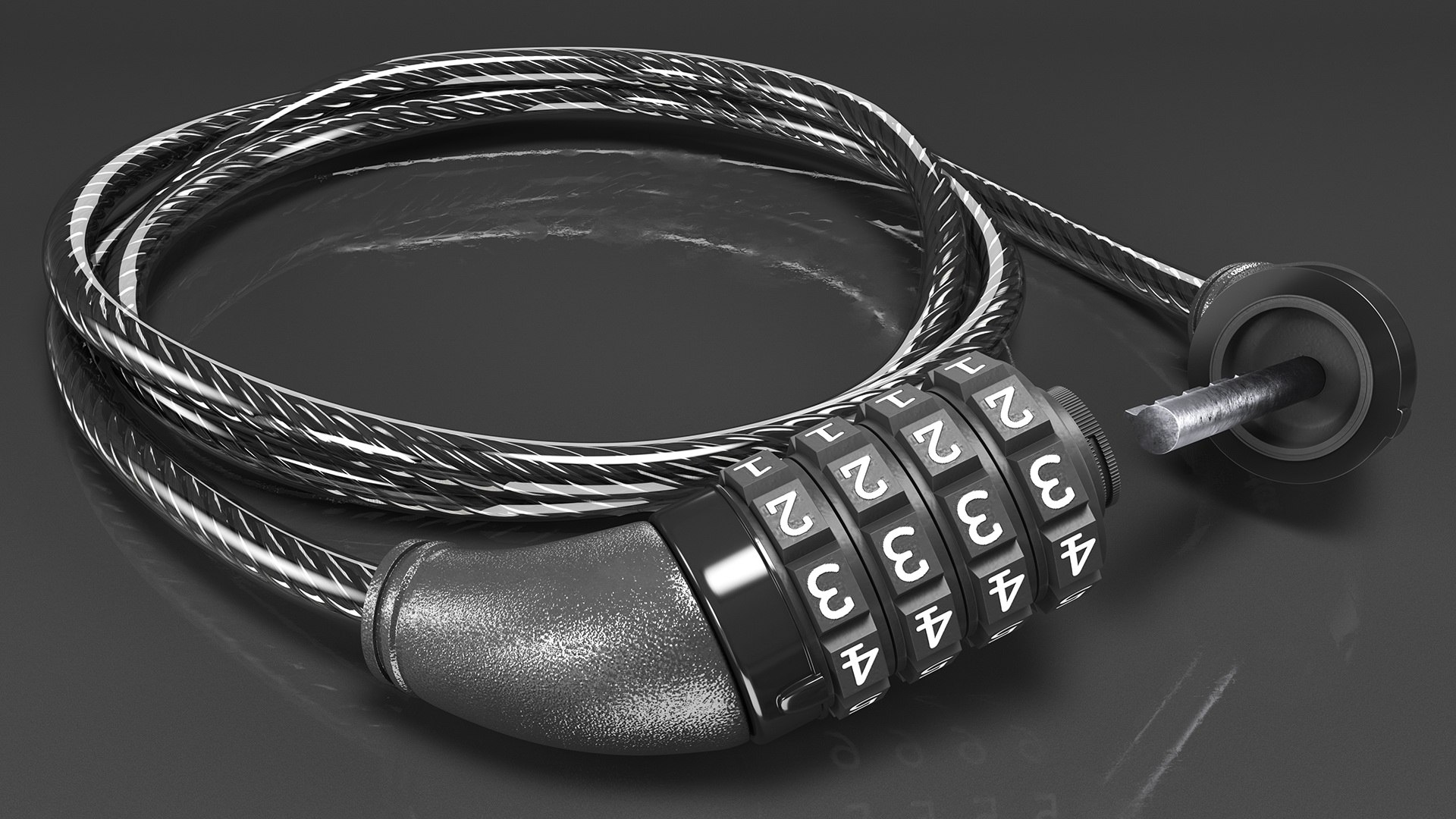 Master lock combination cable model - TurboSquid 1653251