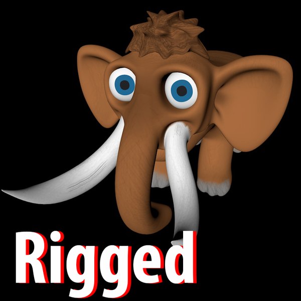 modelo 3d Dibujos animados de mamut - TurboSquid 1042564