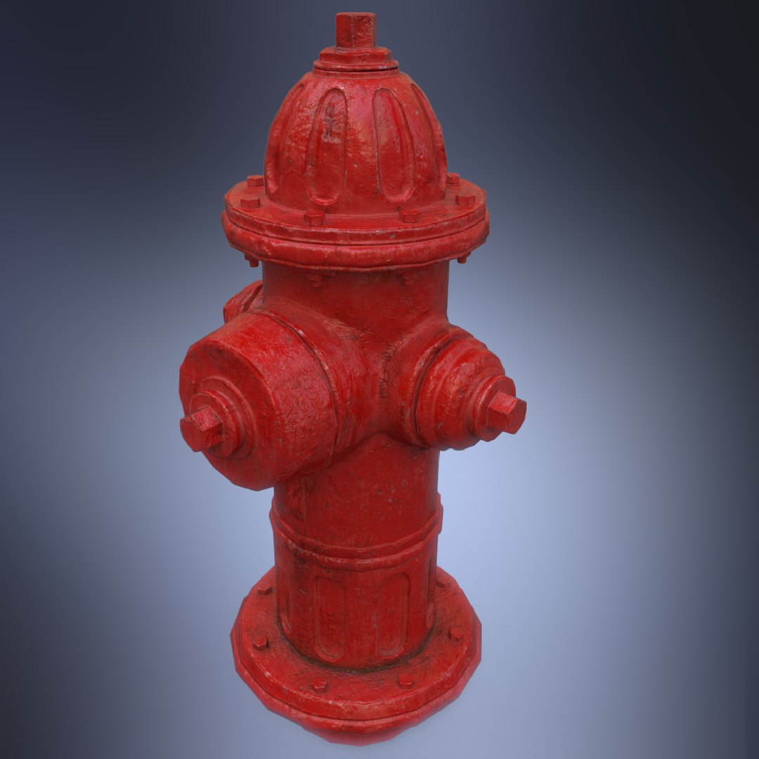 Painted Hydrant 3D - TurboSquid 1309543