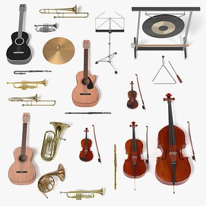 Wind instruments 2 3D model - TurboSquid 1231759