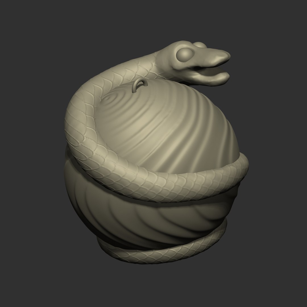 Snake On A Sphere 3D Model - TurboSquid 2319082