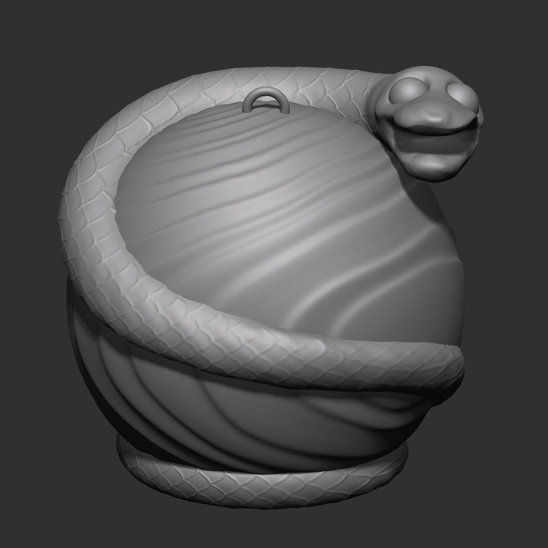 Snake On A Sphere 3D Model - TurboSquid 2319082