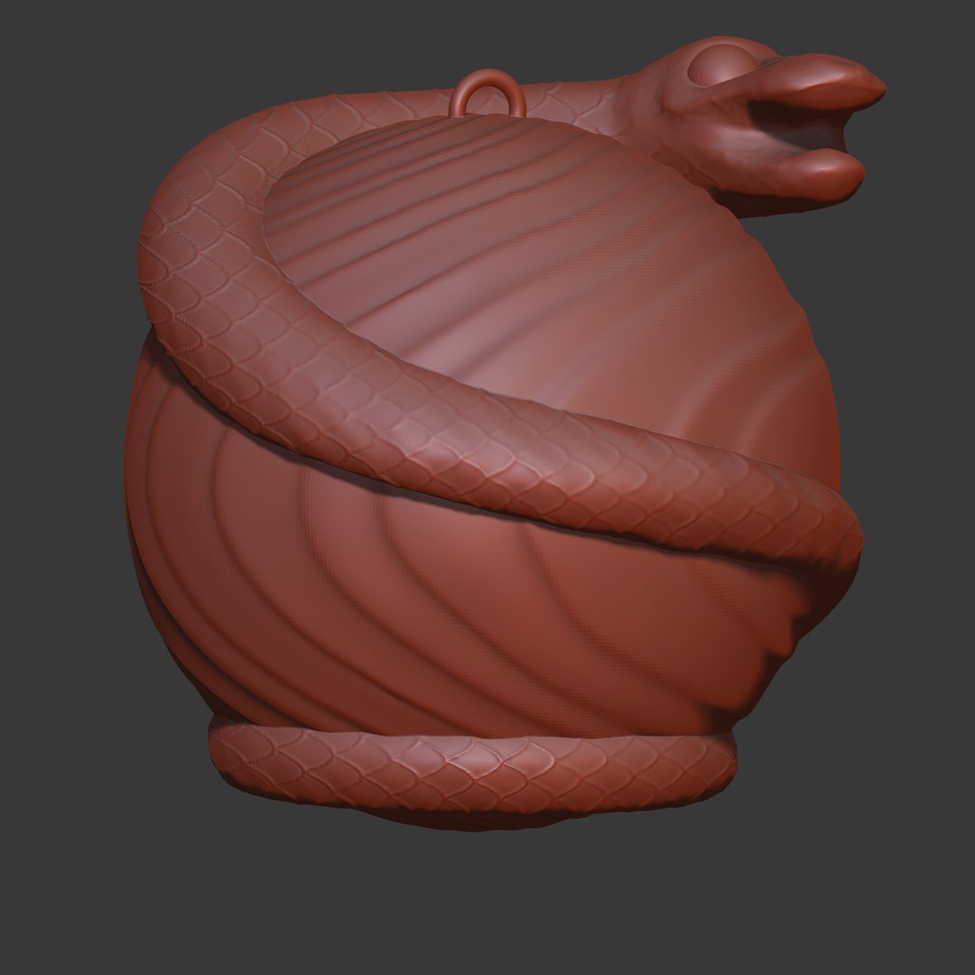 Snake On A Sphere 3D Model - TurboSquid 2319082