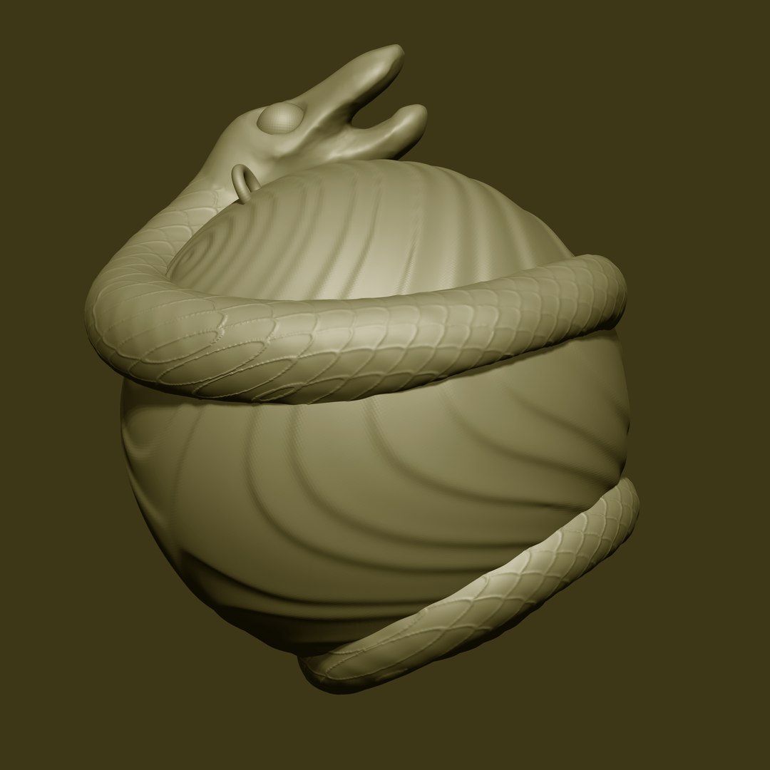 Snake On A Sphere 3D Model - TurboSquid 2319082