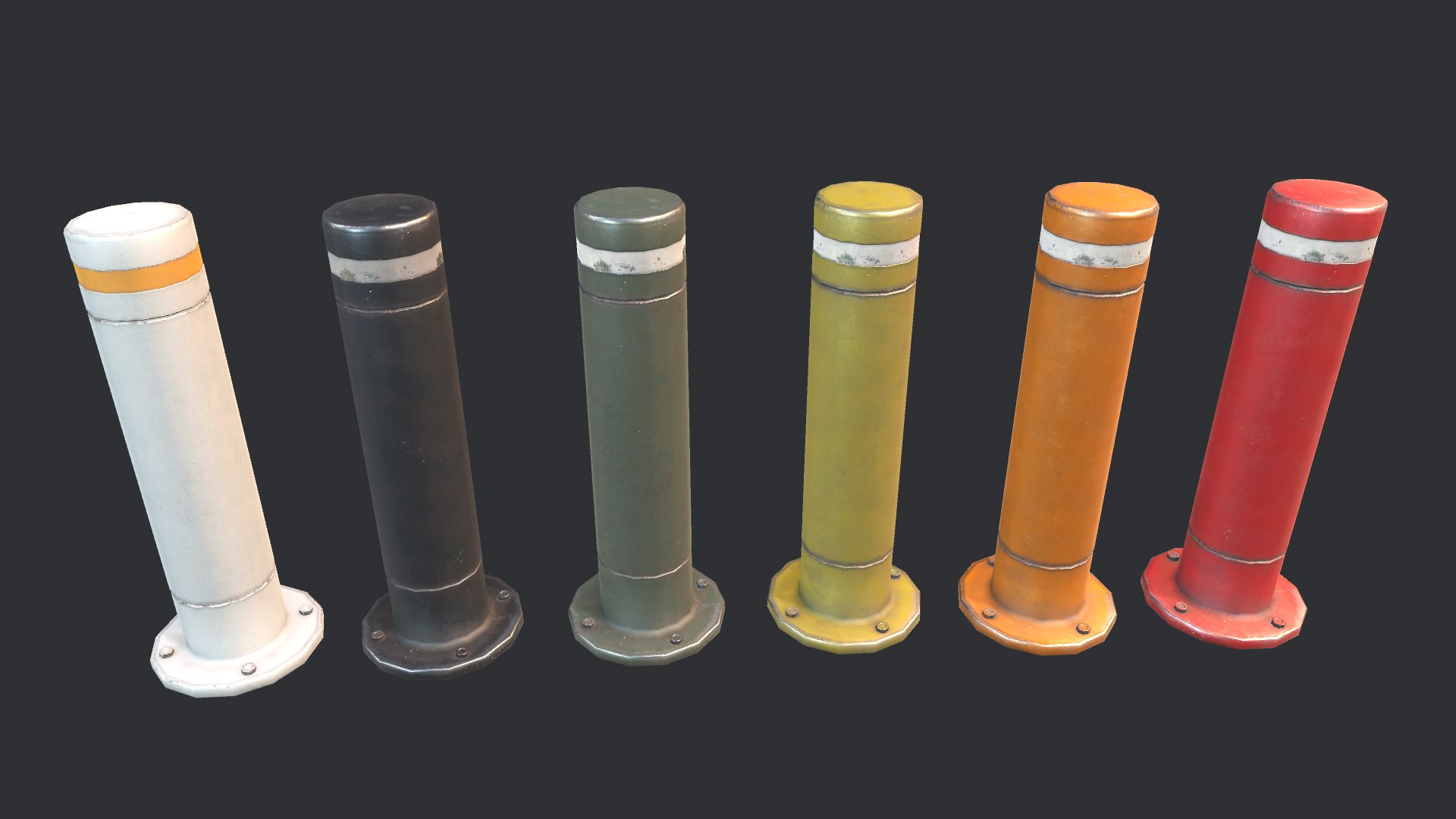 Road Block Pillar Model - TurboSquid 1192246