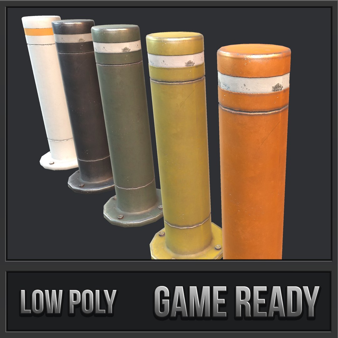 Road Block Pillar Model - TurboSquid 1192246