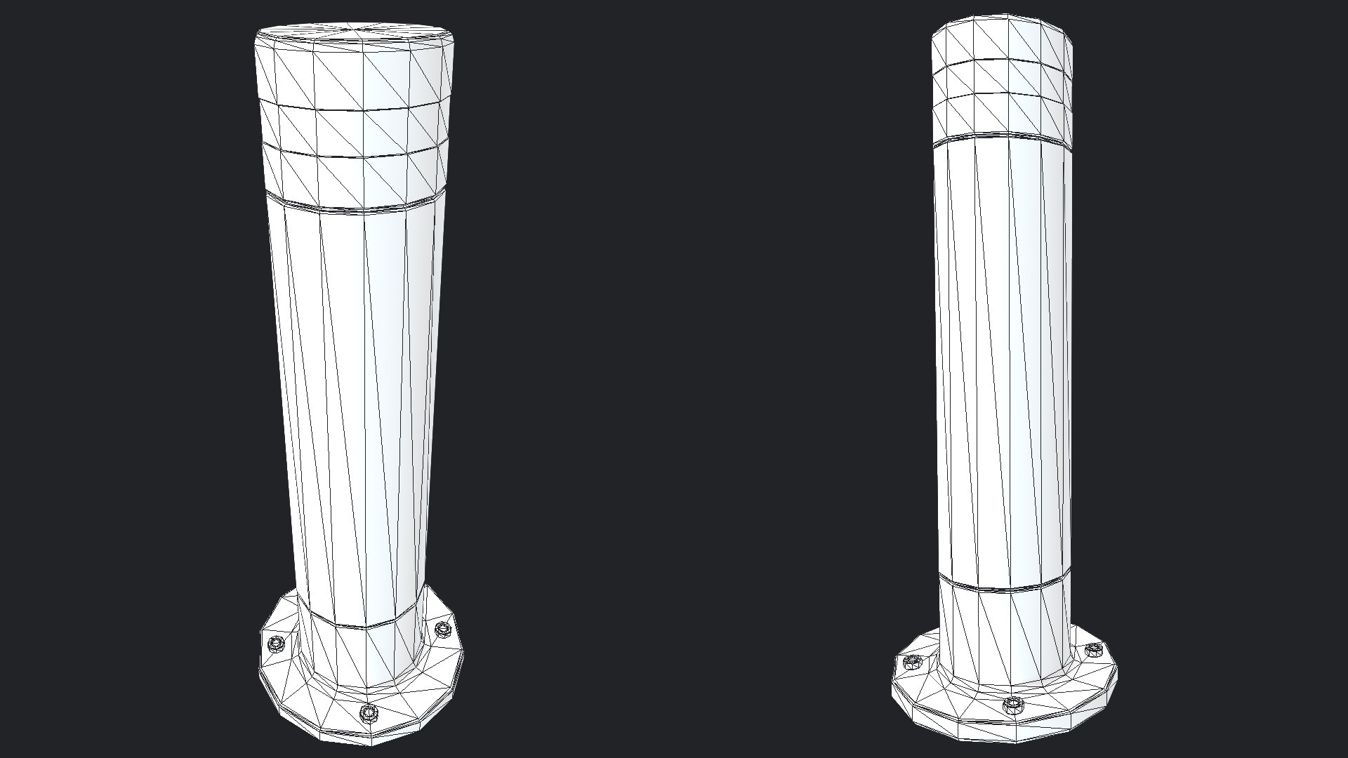 Road Block Pillar Model - TurboSquid 1192246