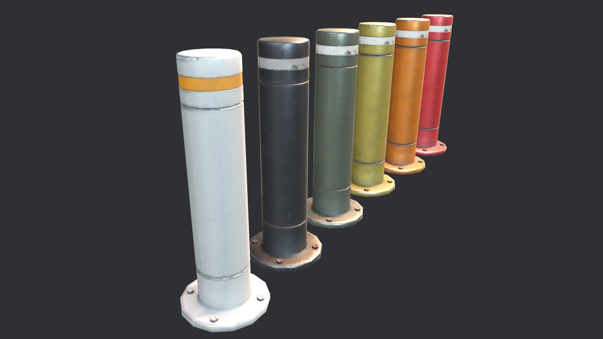 Road Block Pillar Model - TurboSquid 1192246