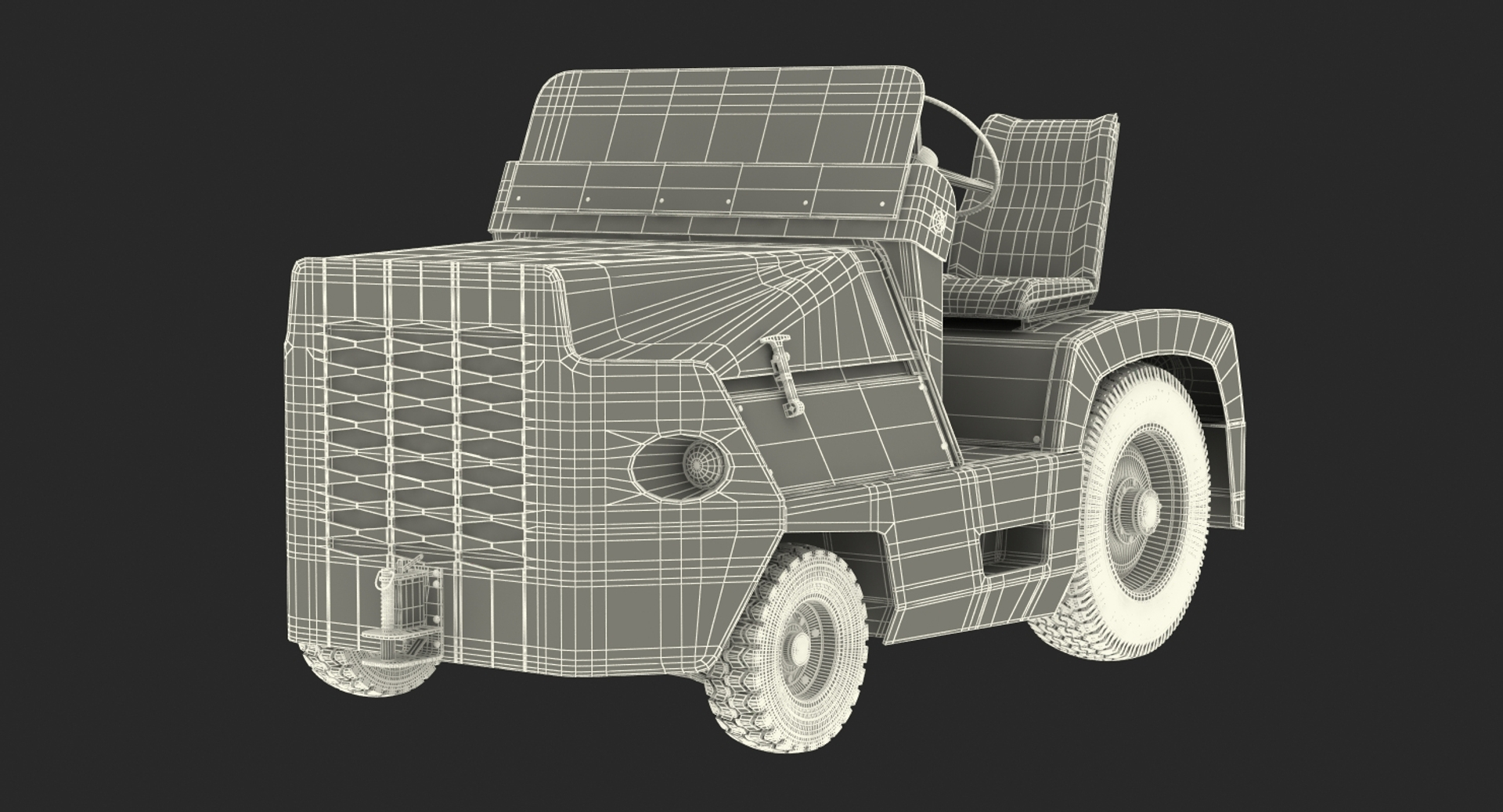 3d Diesel Aircraft Tow Tractor Model