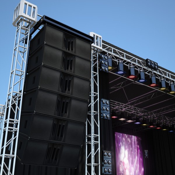 3d big live stage scene model