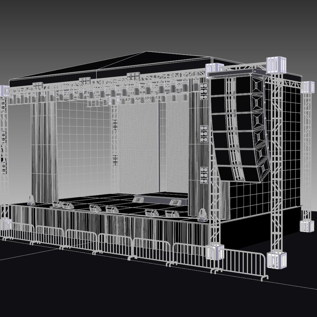 3d Big Live Stage Scene Model