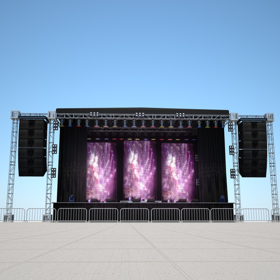 3d Big Live Stage Scene Model