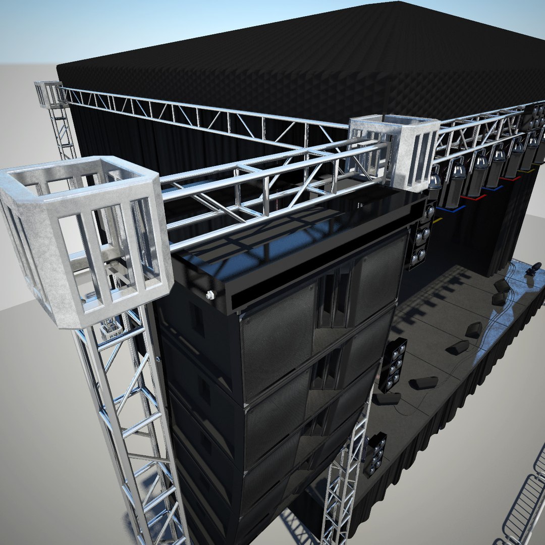 3d Big Live Stage Scene Model