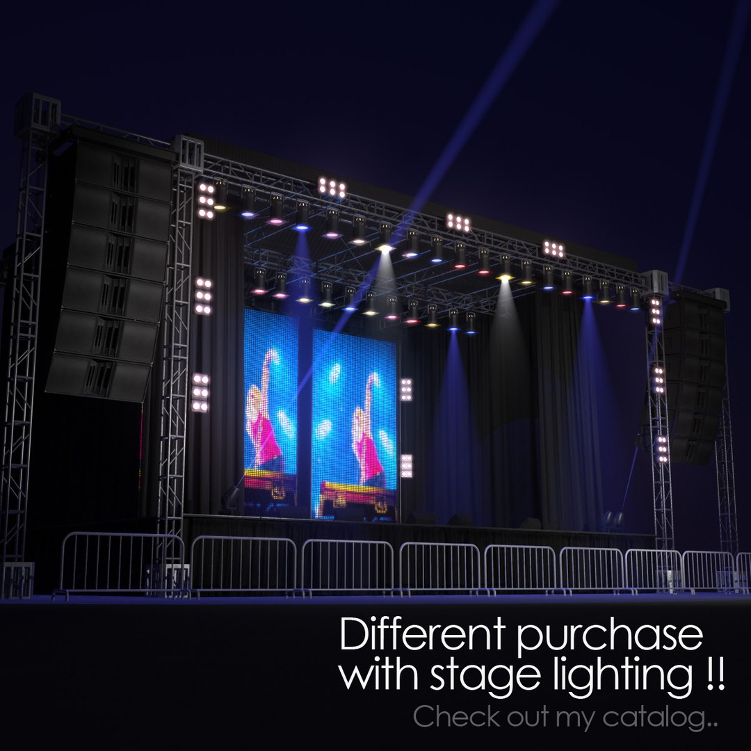3d Big Live Stage Scene Model