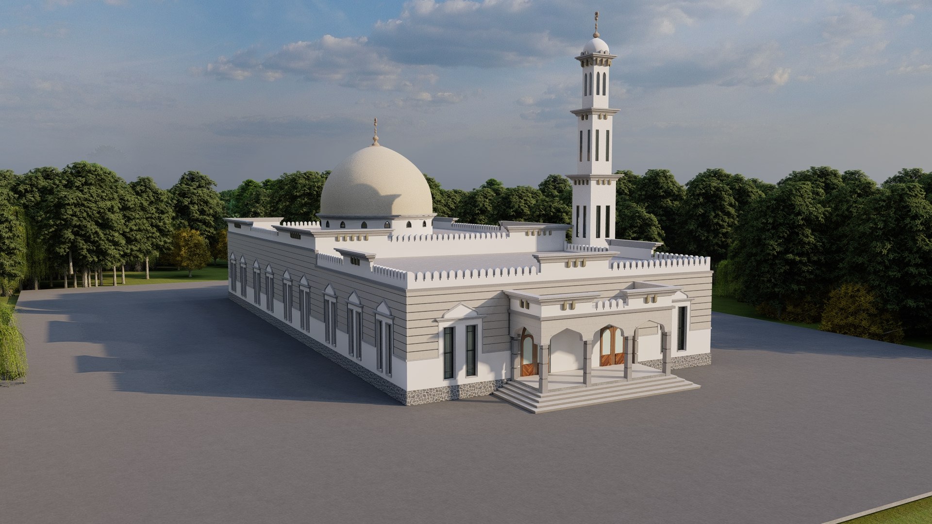 Mosque Design 3D Model - TurboSquid 2127064